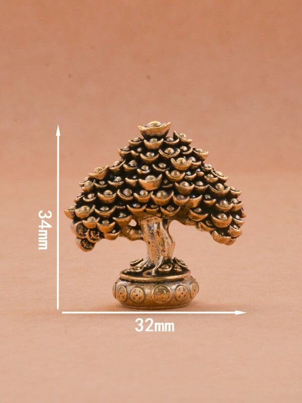 Маленькая статуэтка денежного дерева из чистого меди
