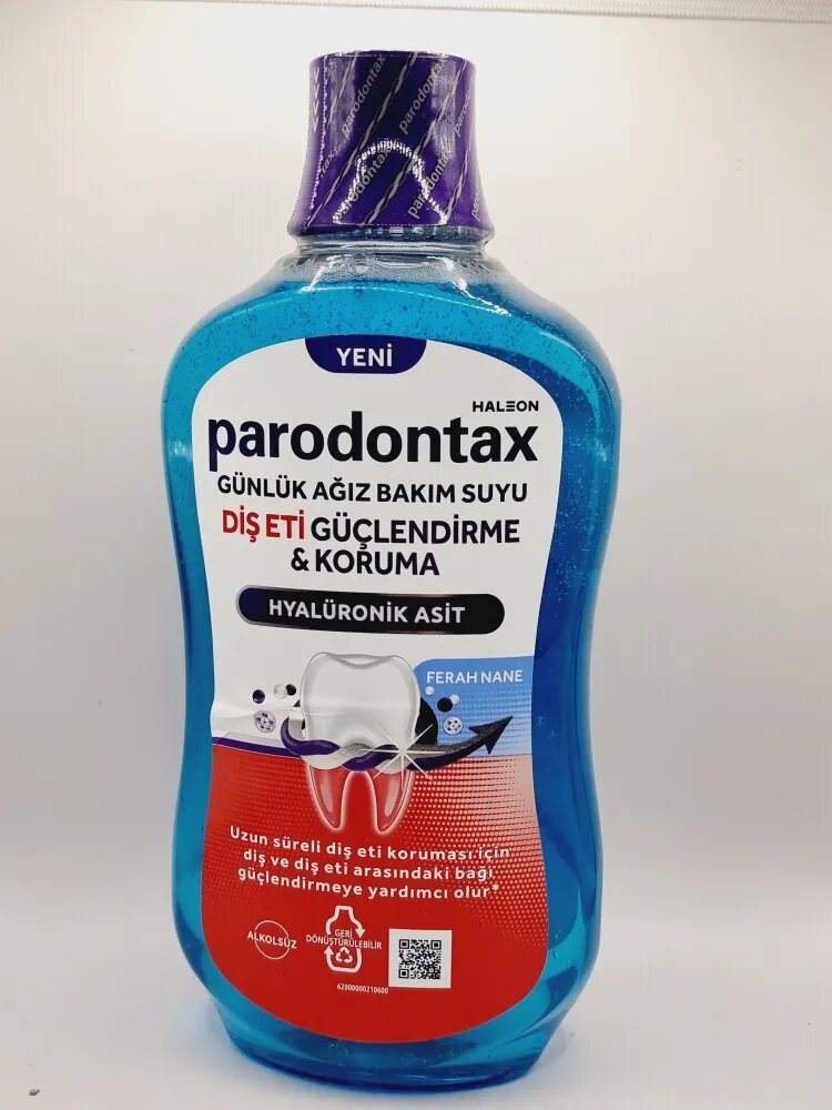 Ополаскиватель для полости рта Parodontax укрепление десен c гиалуроновой кислотой 500 мл (Великобритания)
