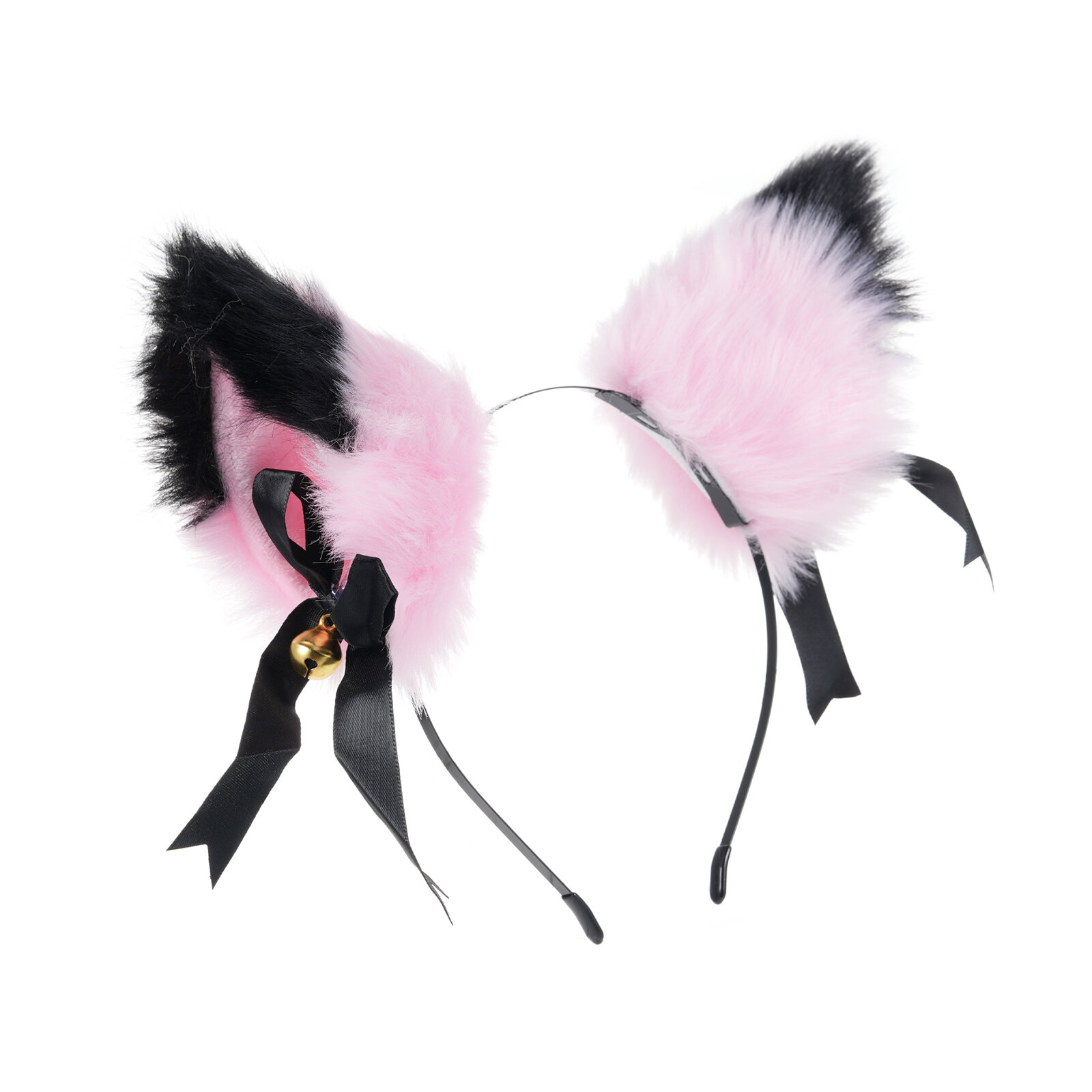 Плюшевая заколка с лисьими ушками