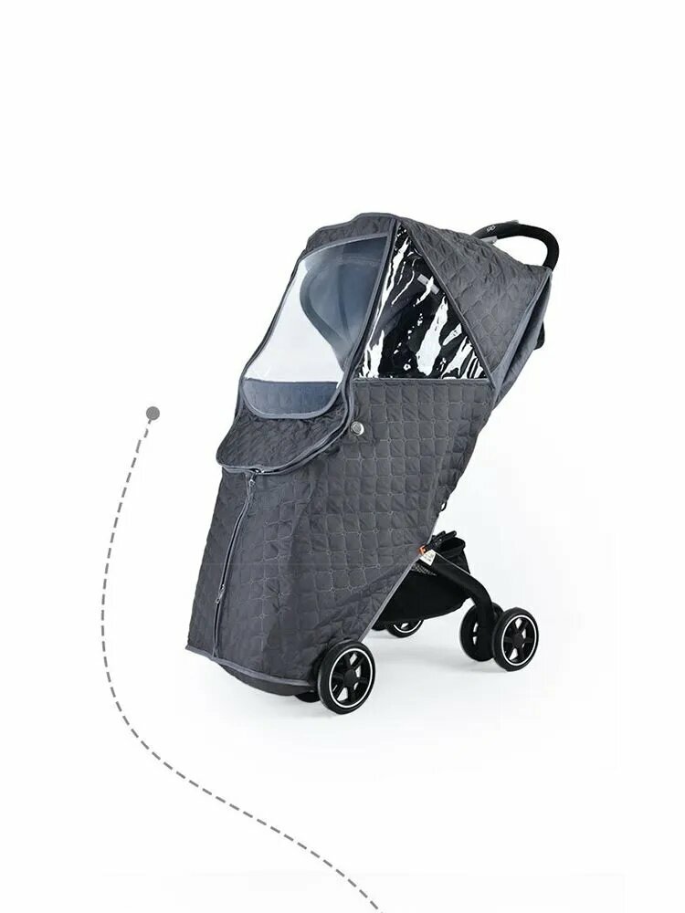 Зимний чехол на коляску, чёрный