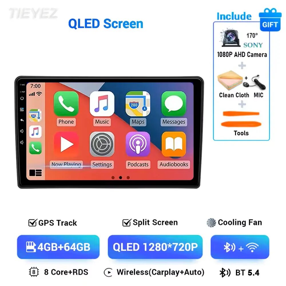 Для Nissan Murano Z50 2002-2008 Android 15 Автомобильный радиоприемник Мультимедийный видеоплеер Навигация Стерео GPS беспроводной Carplay DSP WIFI