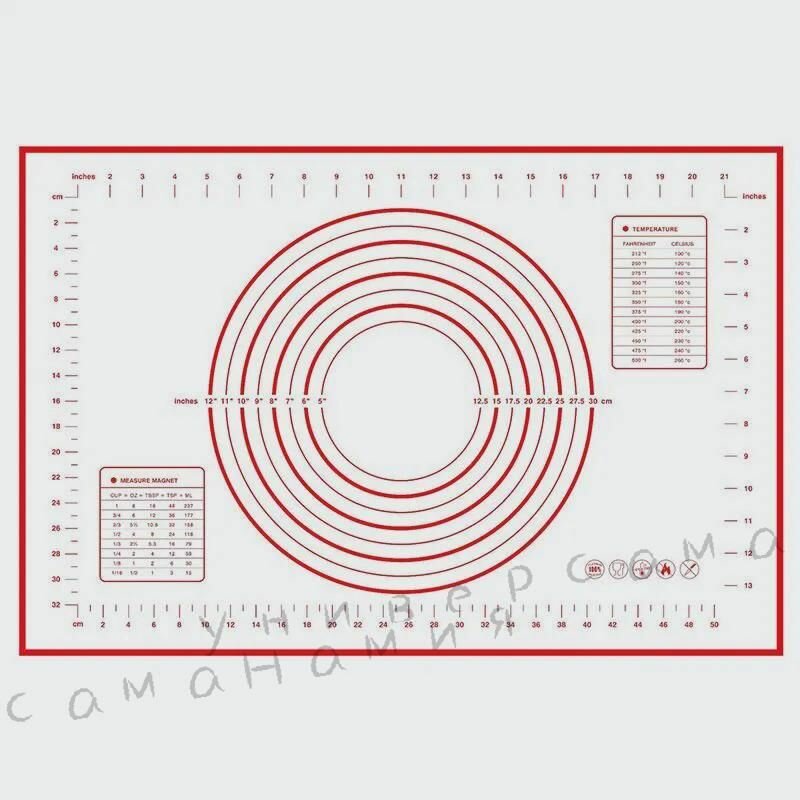 1шт силиконовый коврик для выпечки из пищевого силикона, нескользящий, антипригарный, не выцветающий