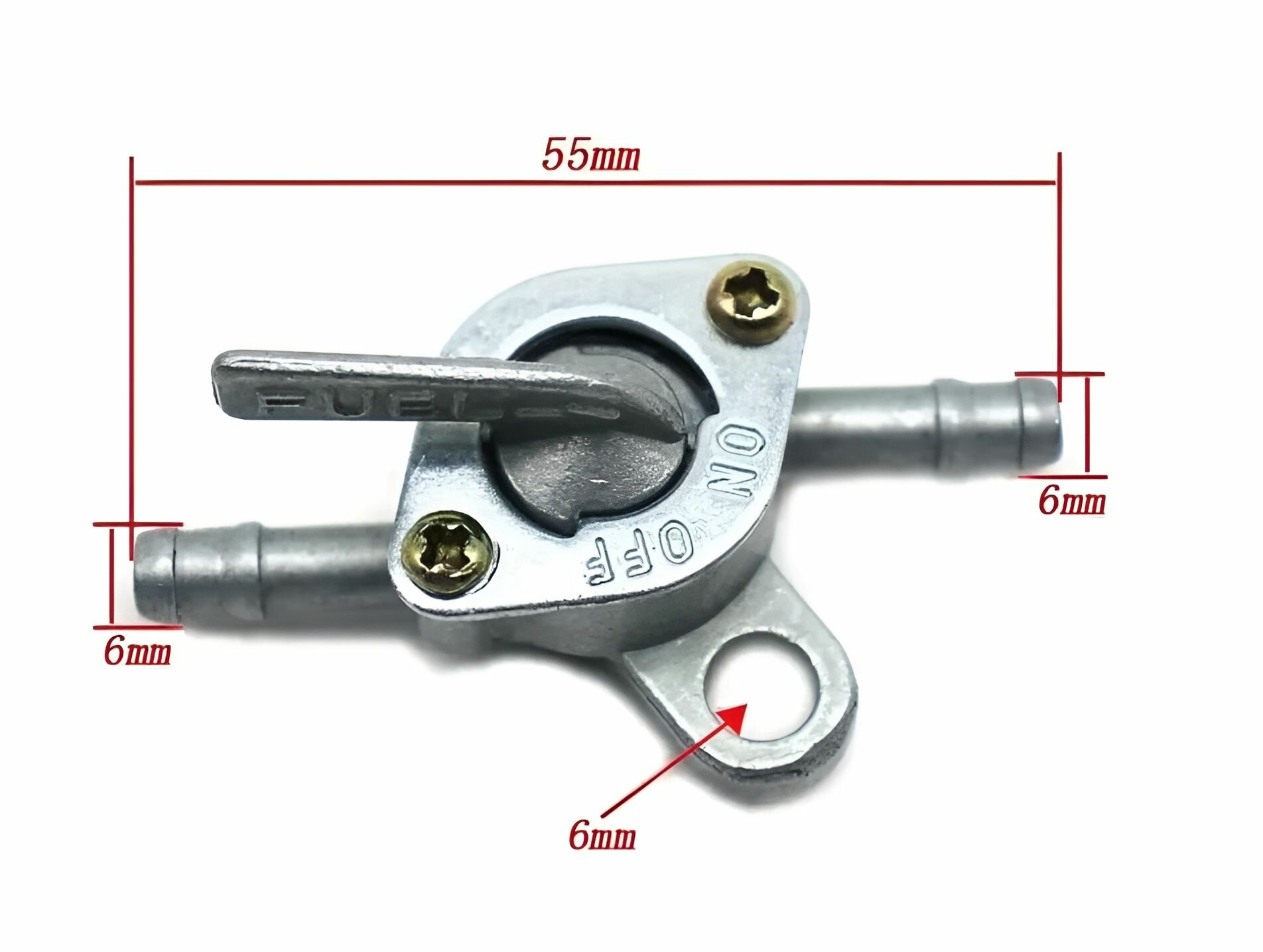 Кран топливный (бензокран) для питбайка TTR125 мотоцикла квадроцикла ATV / универсальный топливный кран KAYO, YX, Ирбис, 154FMI, Motoland
