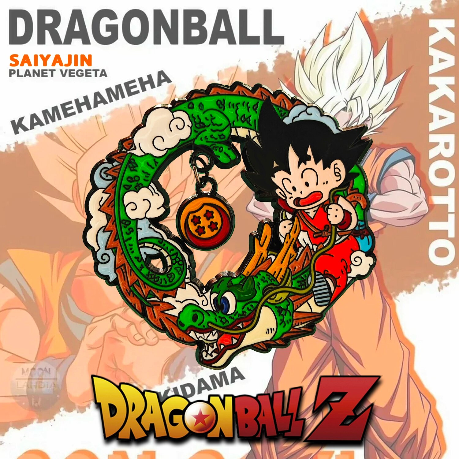 MINISO Креативная брошь-значок Dragon Ball Goku Shenlong Dragon Ball, периферийные аксессуары для сумки-карандаша в стиле аниме-комикса
