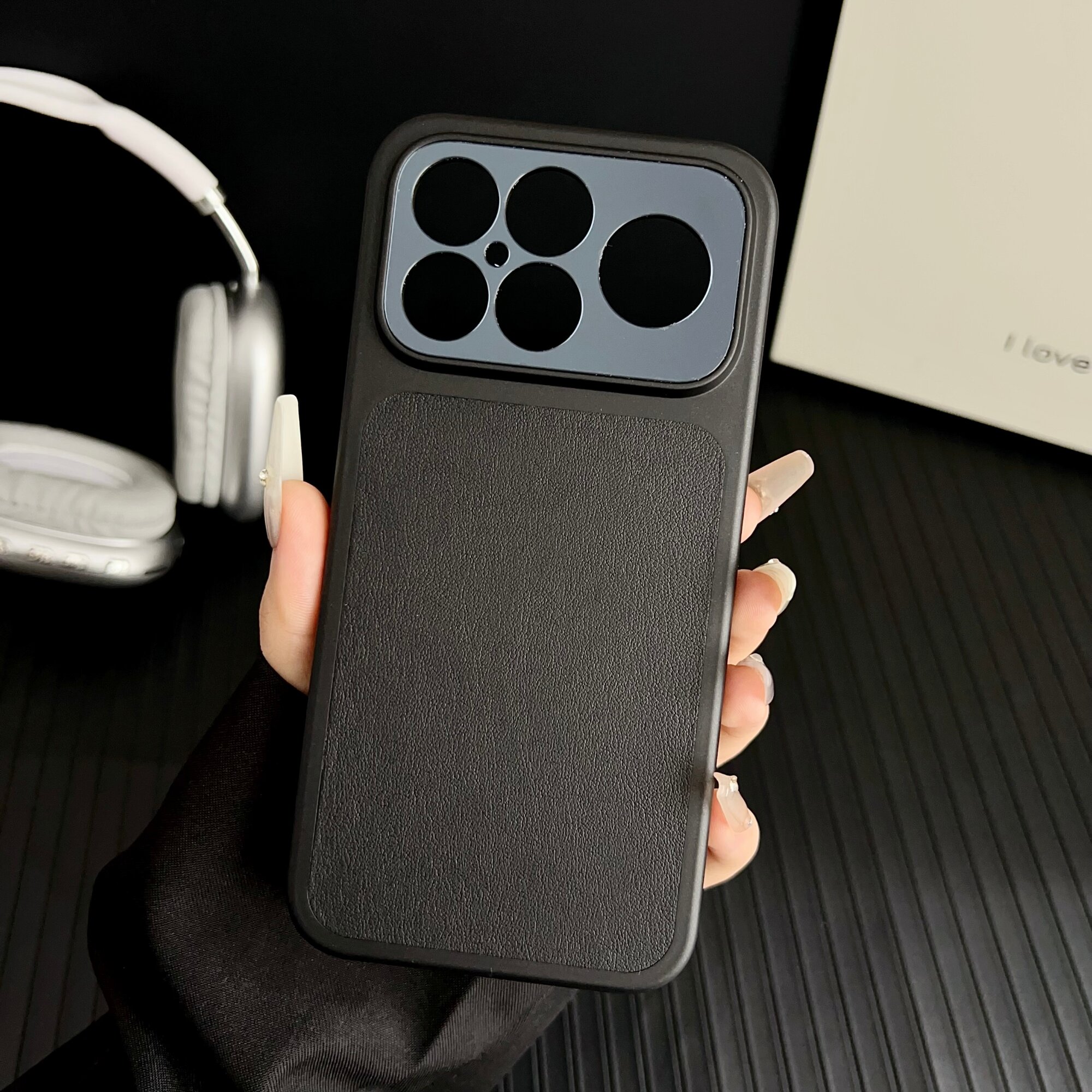 Чехол для Poco F8 Ultra/Сяоми Поко F8 ультра, soft touch, чехол-кардиомонитор, резина, пластик, искусственная кожа, защита камеры, ударопрочный, усиленные углы, Xiaomi, Poco F8 Ultra, black,