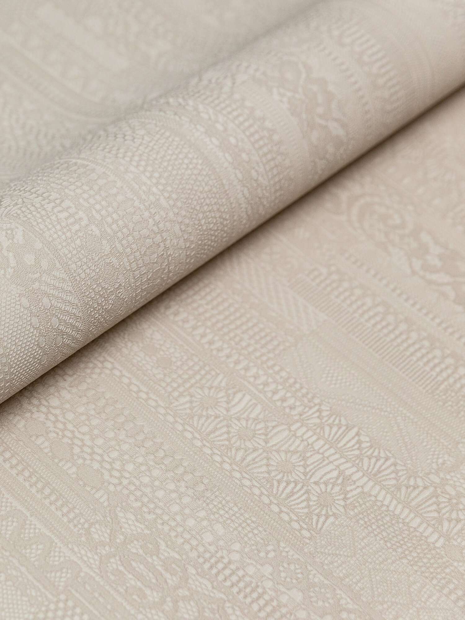Обои виниловые на флизелине метровые 1.06 KERAMA MARAZZI, Ажур, база, бежевый, KM8203