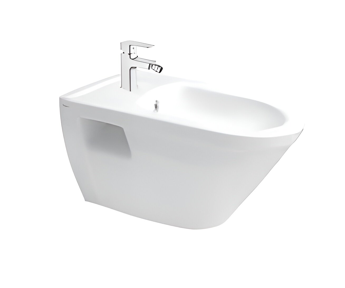 Биде Kale IDEA подвесное, выпуск горизонтальный, форма овальная, белый