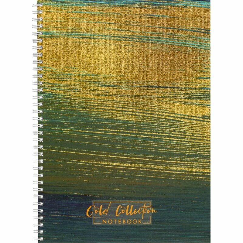 Бизнес-тетрадь А4 96л AttacheSelection Gold Collection клет, спир, карт, голуб