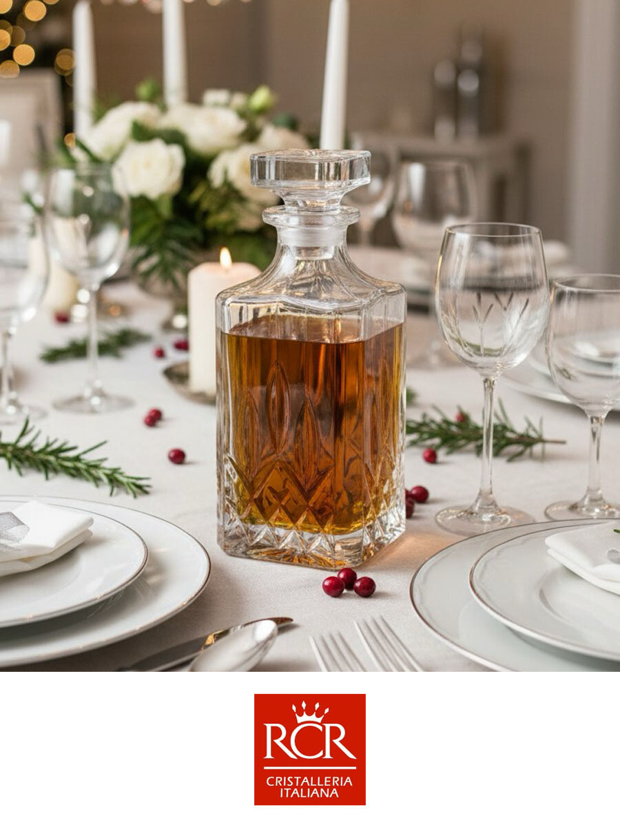 Графин квадратный RCR Cristalleria Italiana Opera 750 мл, хрусталь Luxion®