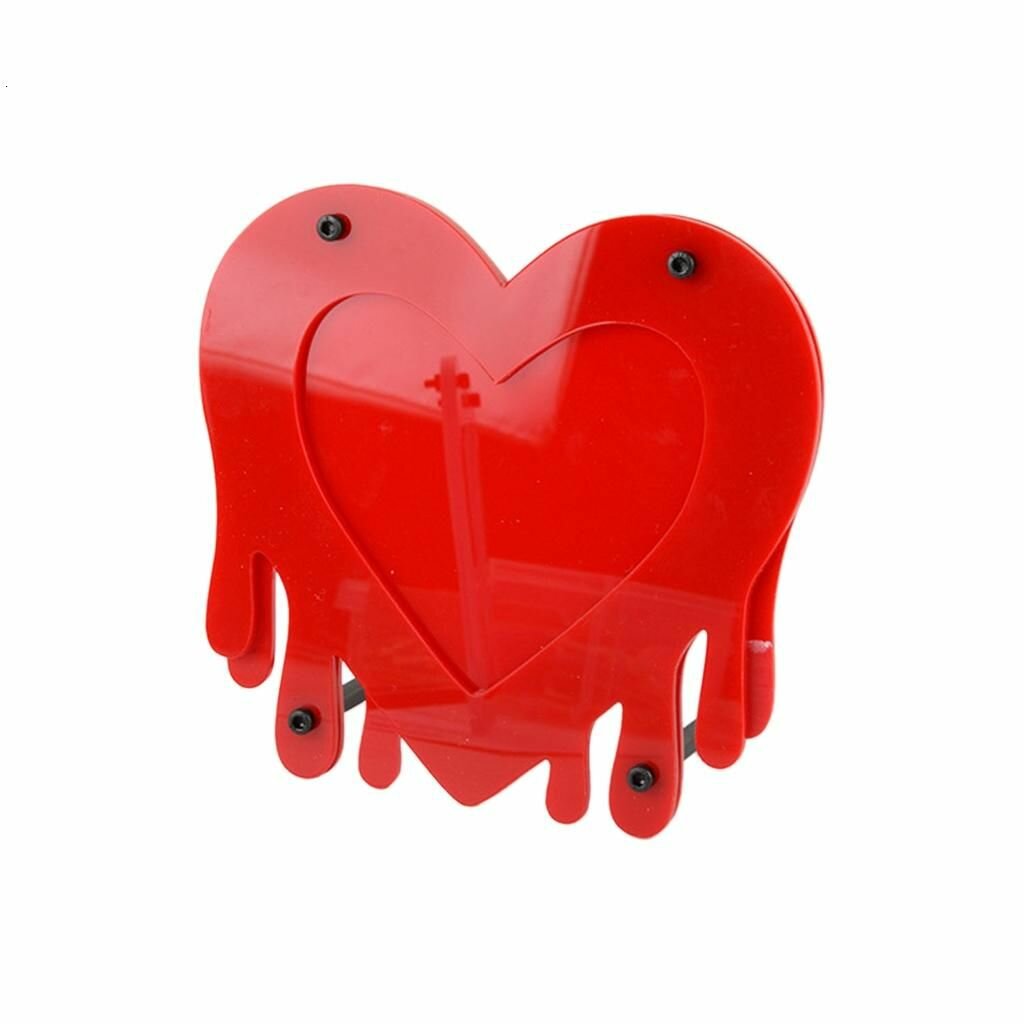 Акриловая рамка для фото в форме сердца, красный