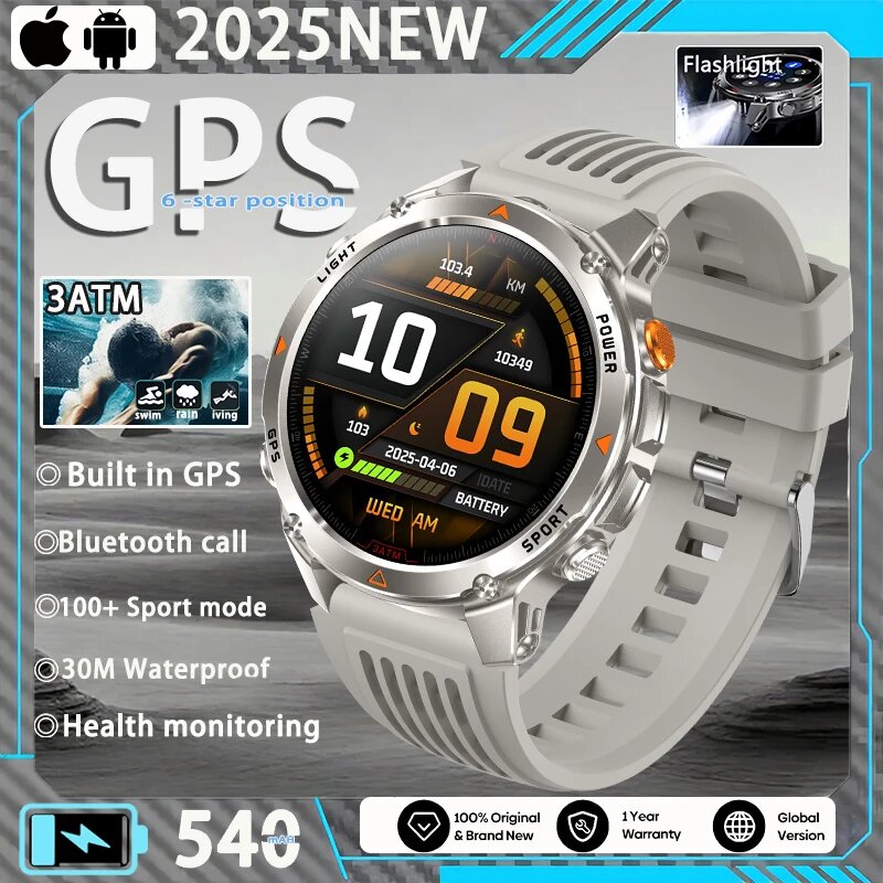 T-Rex 3 Ultra Watch GPS 30M Waterproof Smartwatch Men Bracelet Swim Sports Built-in Gps Bluetooth Call Outdoor Fitness Watches