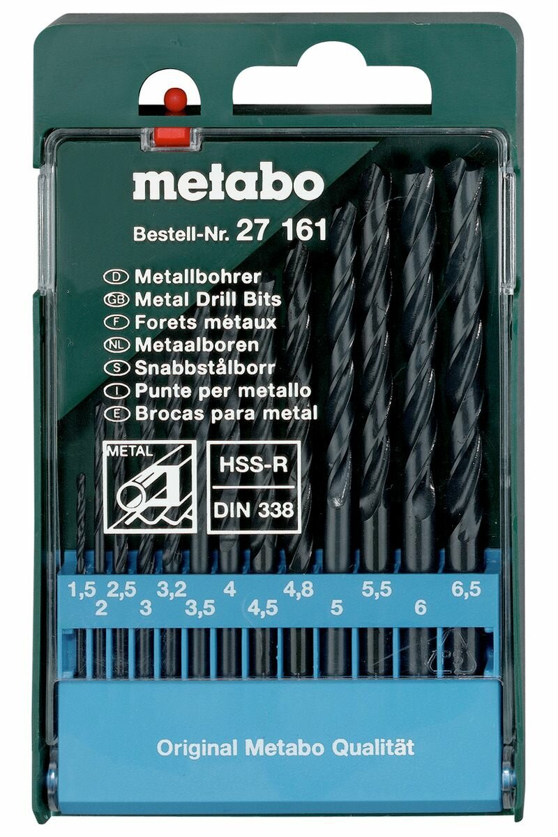 Набор сверл Metabo HSS-R по металлу 13 шт (27161)