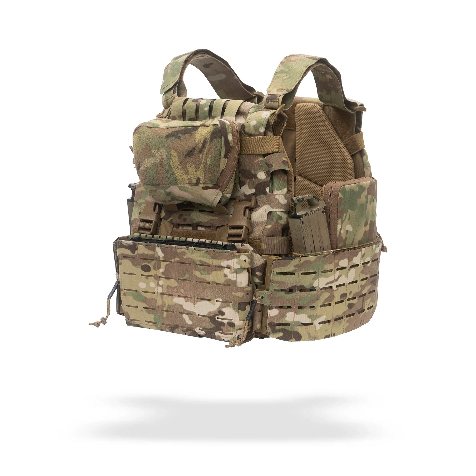 MILITECH V2 тактический жилет для 10x12 SAPI ESAPI панелей Large Extra Large, MC Camo