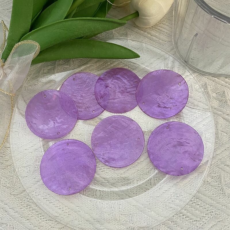 100 шт. круглые натуральные ракушки, морские раковины капиз, 2-дюймовые ракушки устриц