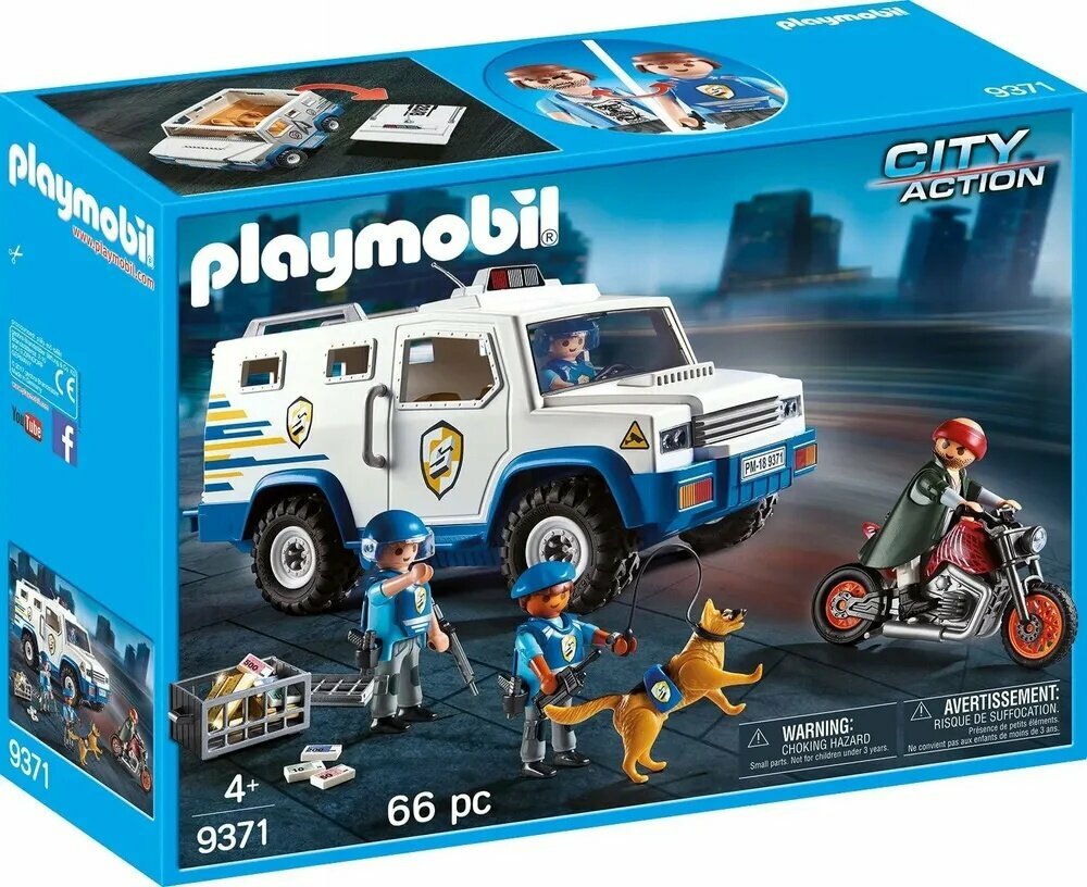 Конструктор Playmobil City Action - Полицейская машина для перевозки денег - Плеймобиль 9371