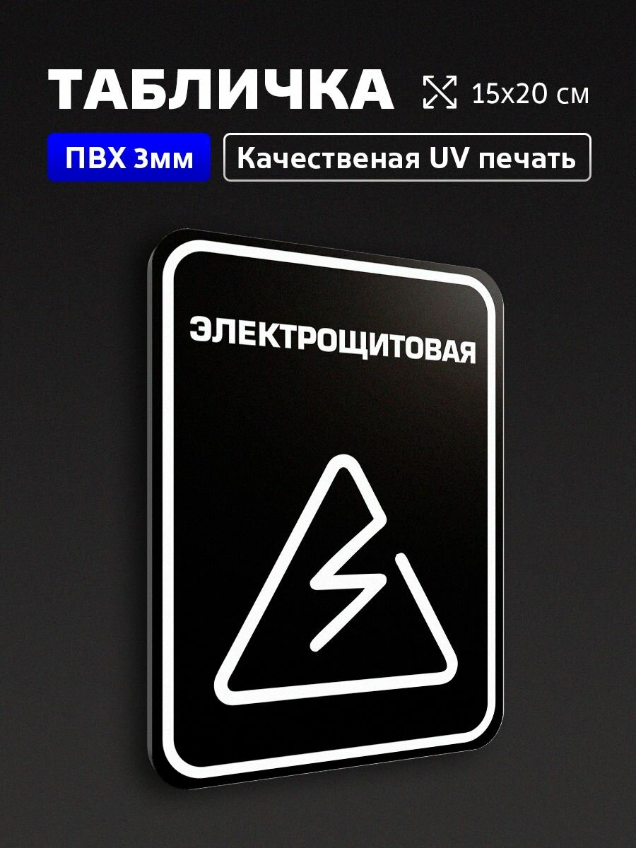 Табличка Электрощитовая, на дверь и стену