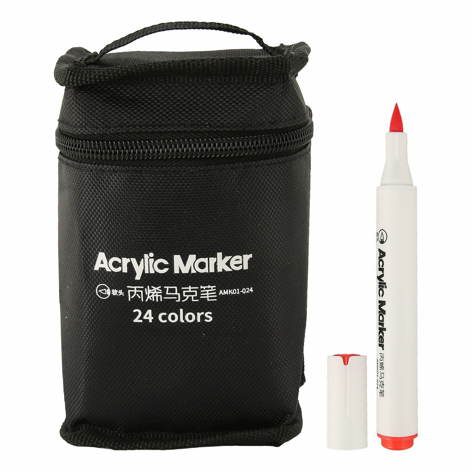 Набор маркеров для акрила 24 цвета - быстросохнущие, водонепроницаемые, для плавного письма, для керамики, стекла, кожи