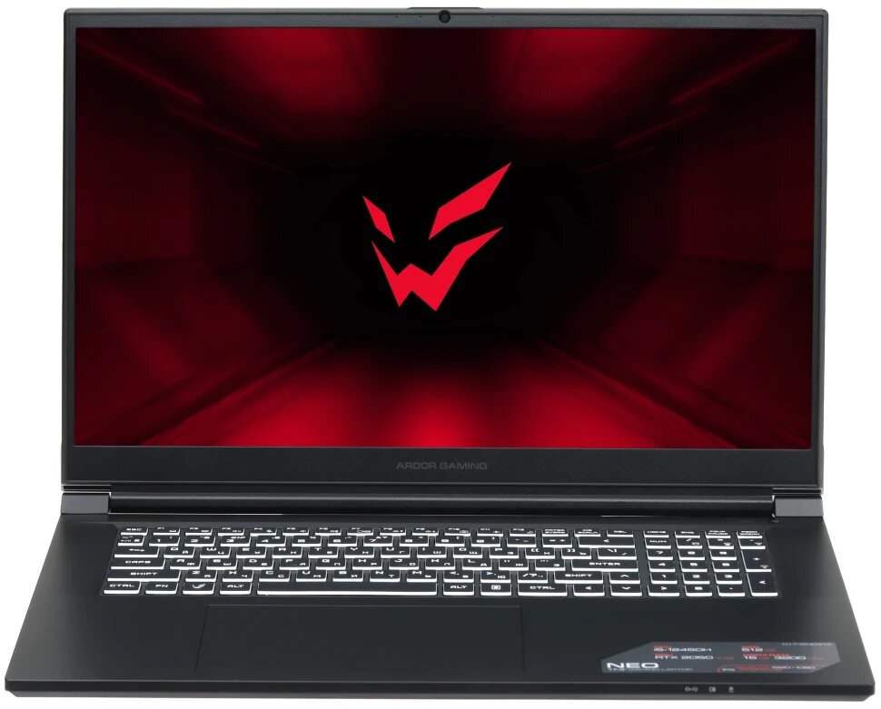 17.3" Ноутбук ARDOR GAMING NEO N17-I5ND413, Intel Core i5-12450H, DDR4 - 16 ГБ, SSD 512 ГБ, GeForce RTX 2050 - 4 ГБ