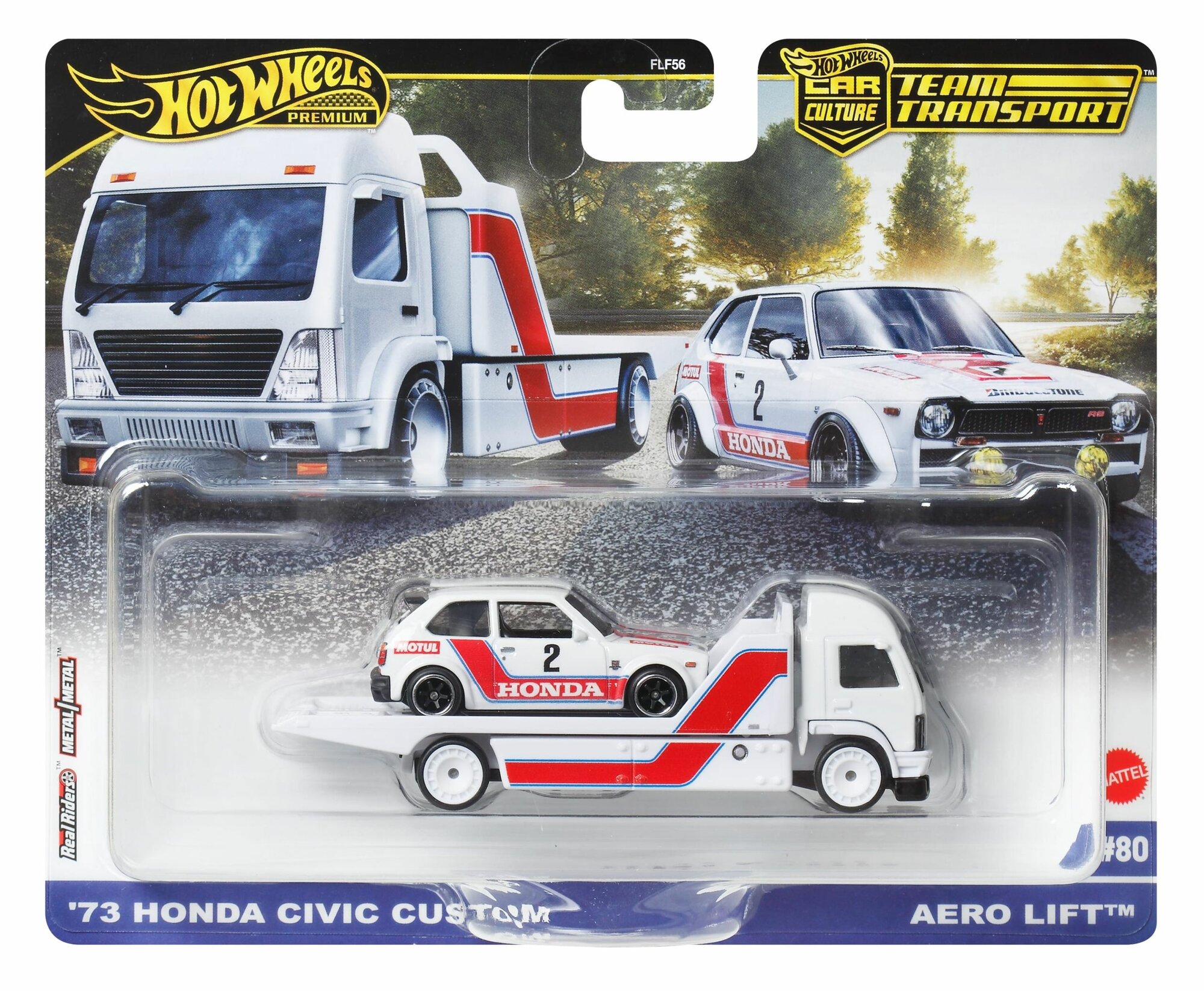Игрушечный транспорт Hot Wheels Team Transport - Набор Honda Civic Custom / Aero Lift - Хот Вилс JBM36