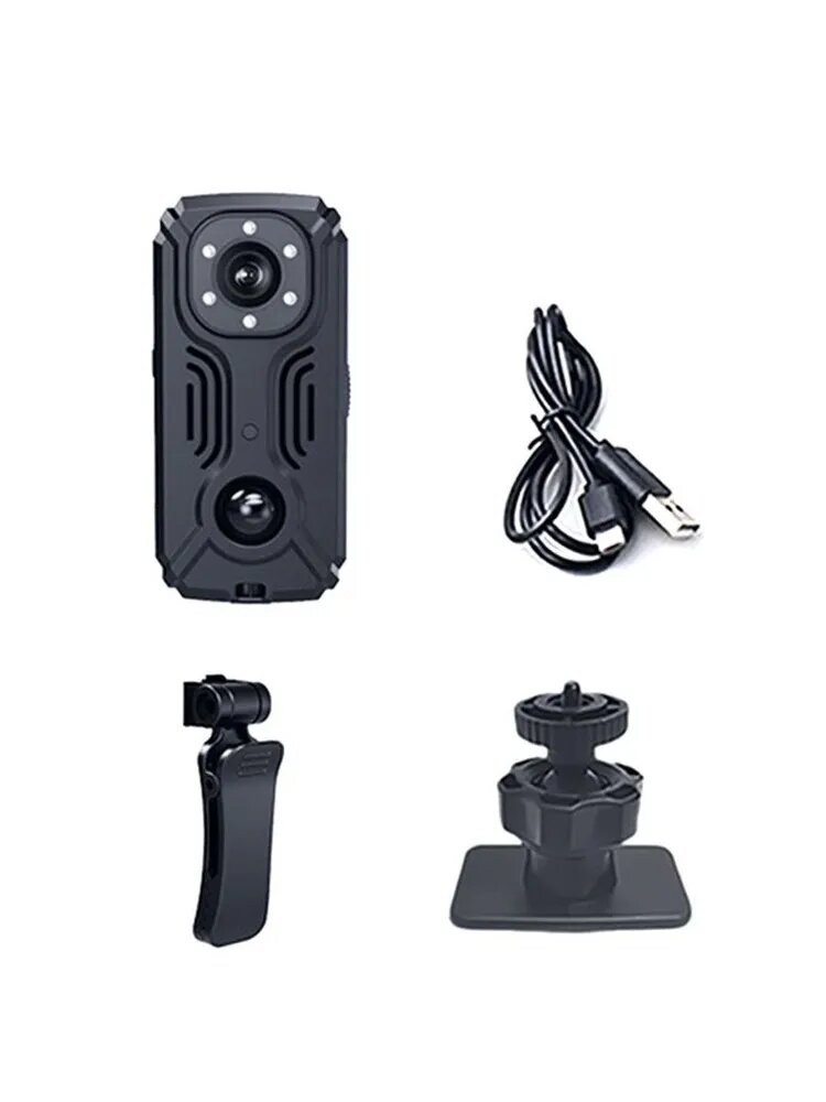 Компактный нагрудный карманный IP видеорегистратор MD-37, мини Wi-Fi камера Full HD, 8 часов работы от аккумулятора