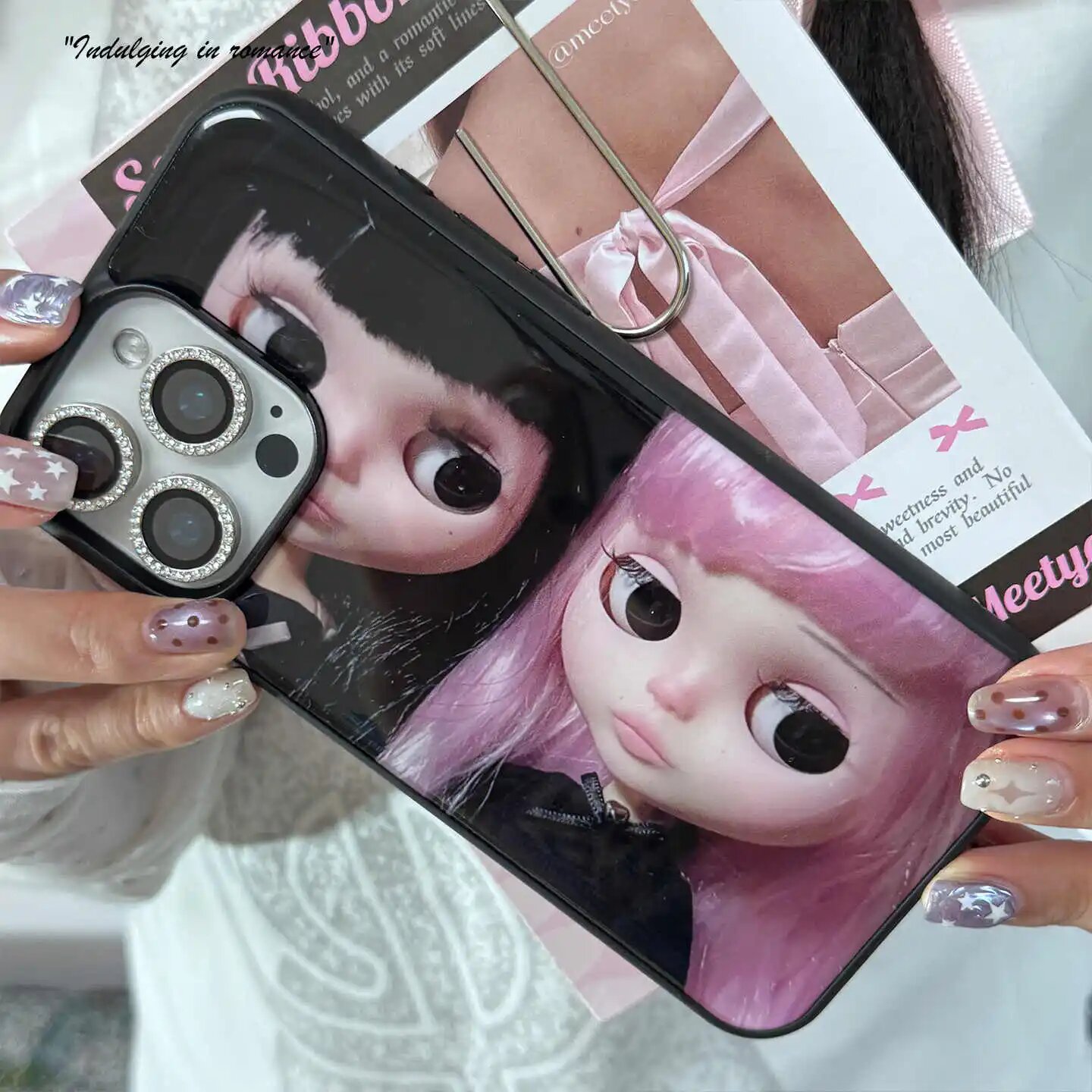Японский корейский минималистичный чехол для телефона Ins Doll Dark Girl для For iPhone 17 Pro