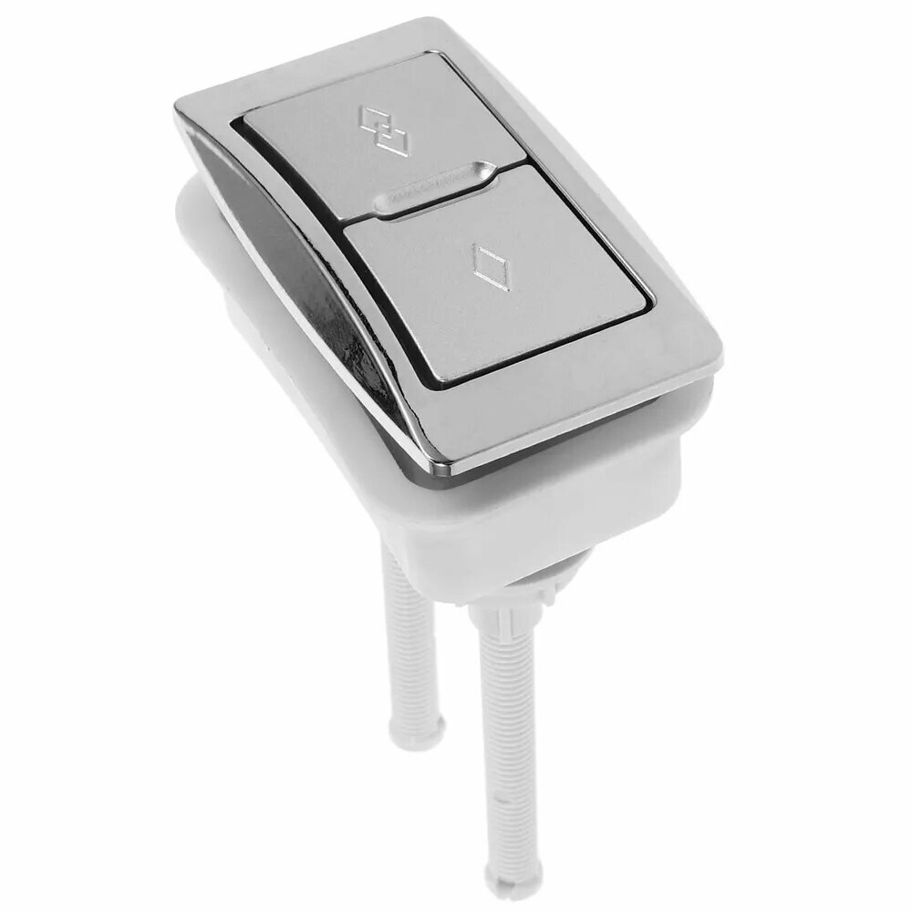 Пластиковая кнопка слива туалетного бачка с двойным режимом для унитаза светло-серая