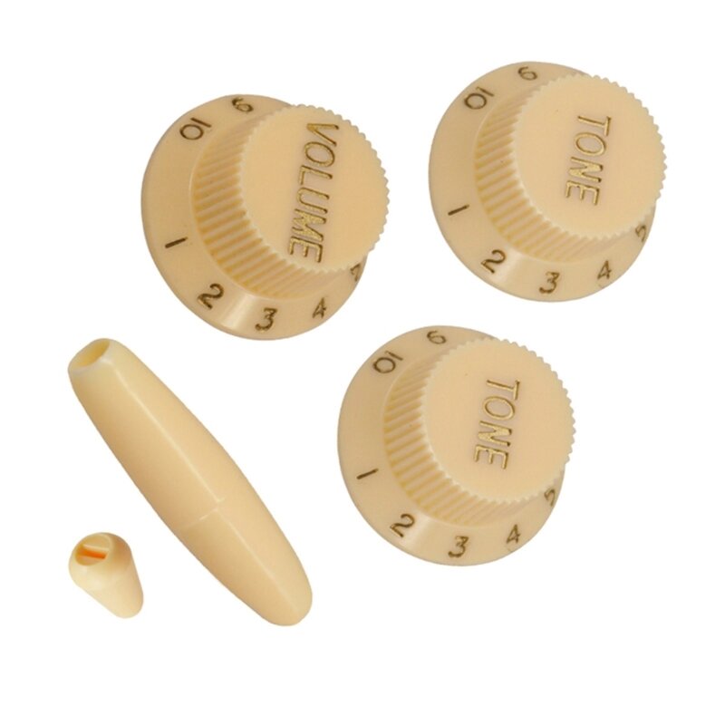 Guitar Knobs Set Potentiometer Caps Plastic Guitar Knobs Plastic Texture