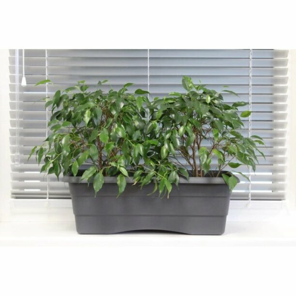 Балконный ящик пластиковый графит 40х18х14 см 6 л