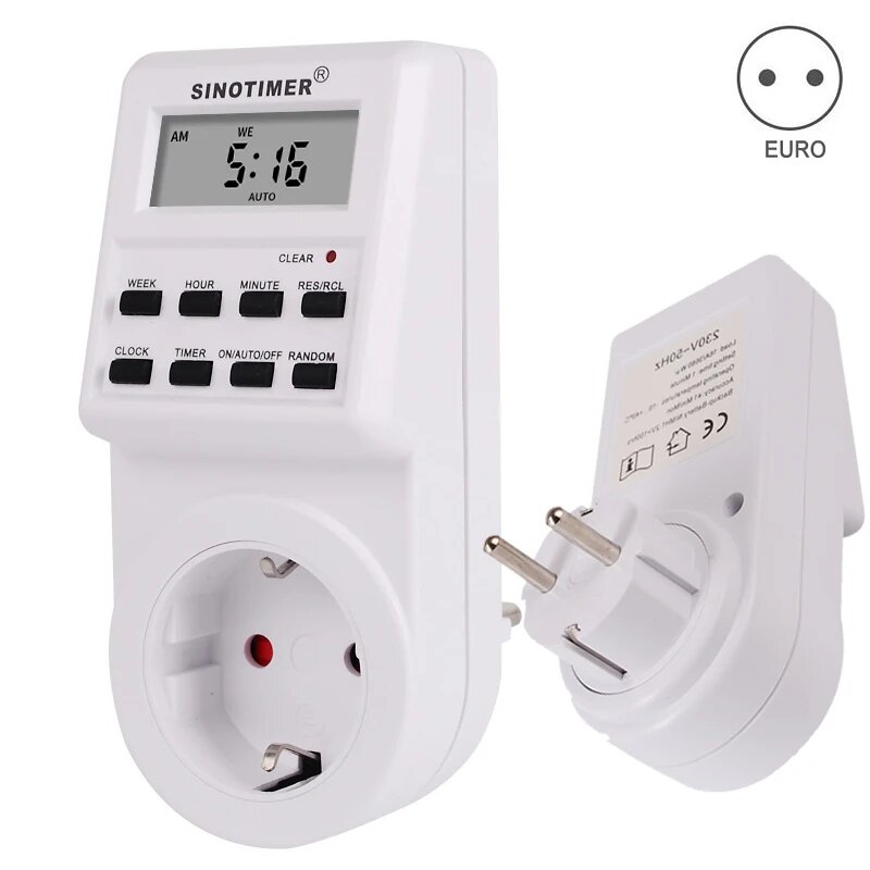 Программируемый электронный таймер SINOTIMER 220В/110В EU plug