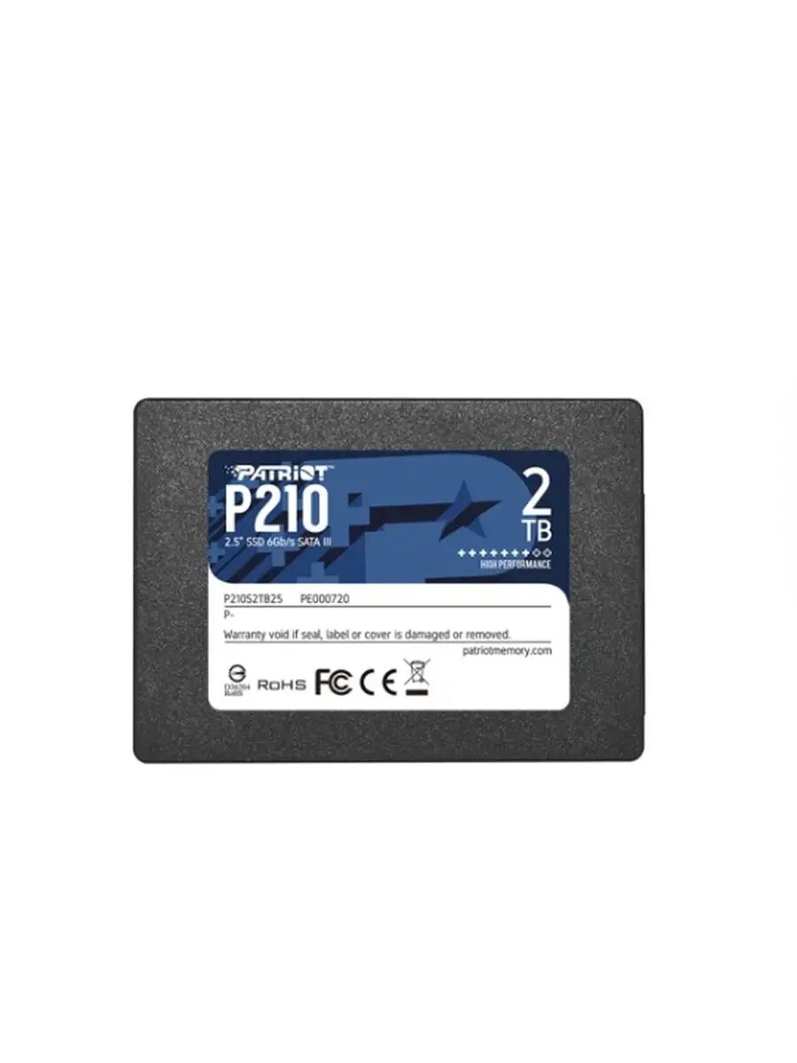 SSD жесткий диск Patriot P210 P210S2TB25 2ТБ, 2.5", SATA III, SATA