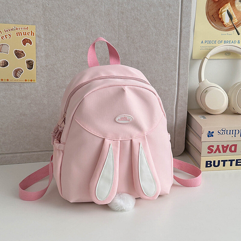 Милый рюкзак с ушками кролика, высококачественный детский маленький рюкзак, новый японский стиль, сладкий мини-рюкзак для девочек