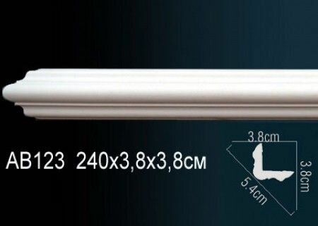 Карниз Потолочный для Ремонта Perfect AB123 Д240xШ3.8xВ3.8 см /Перфект