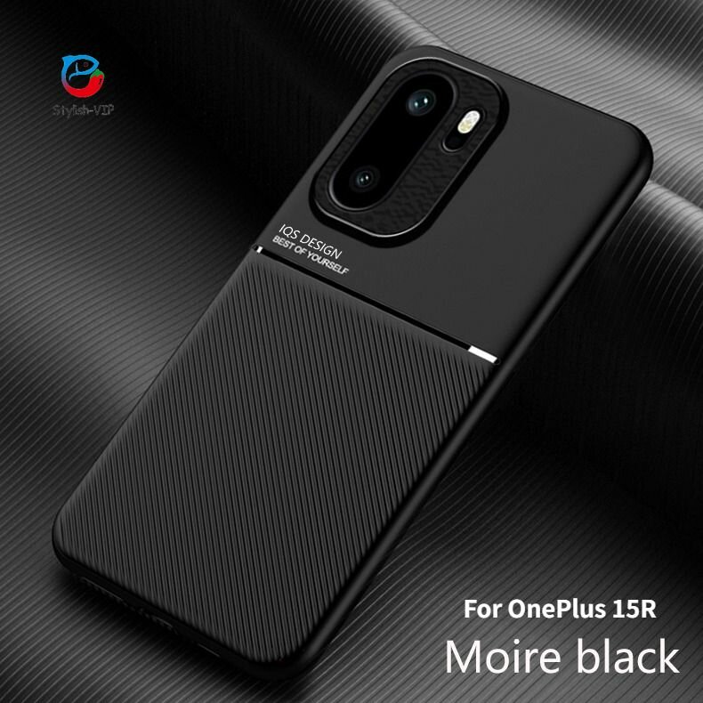 Модная софтшелл чехол для OnePlus 15R (Ван Плюс 15R) , магнитная металлическая пластина