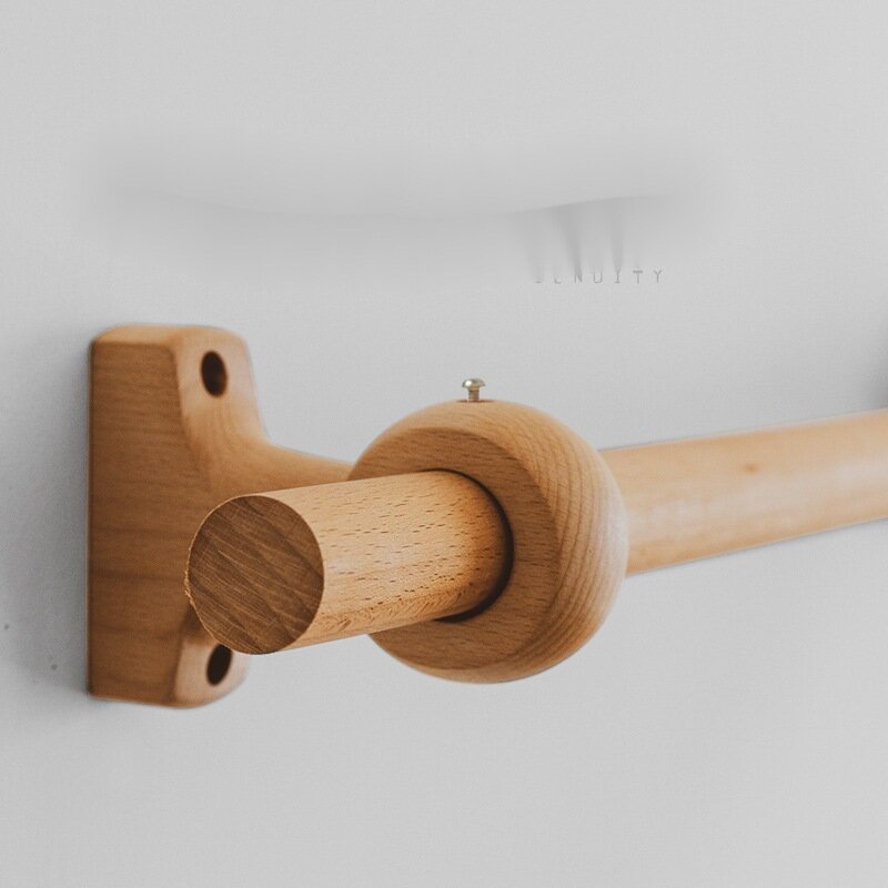 Карниз для штор из массива бука Ben Yuan, деревянный карниз с кольцами, японский римский карниз, оптовая продажа