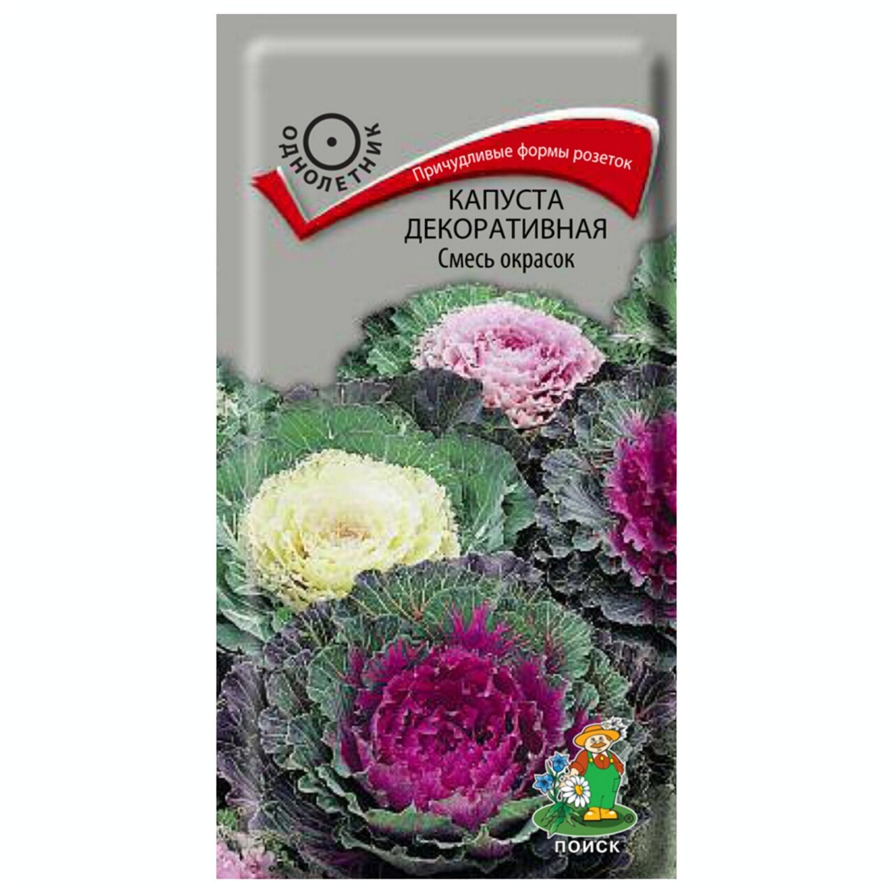 Семена Капуста декоративная смесь окрасок поиск 0,25г, для дачи, сада, огорода и на рассаду