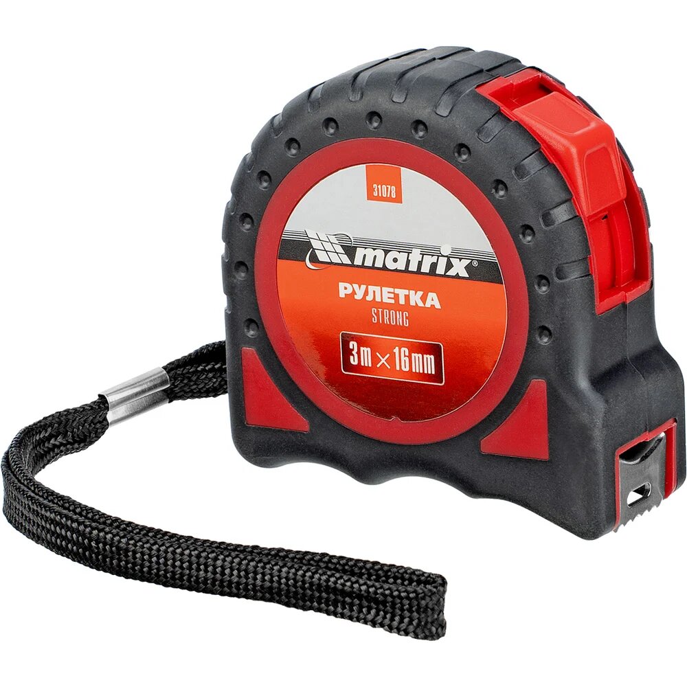 Рулетка, Strong, Strong, 3 м х 16 мм, MATRIX 31078, ударопрочной пластмассы и, проведения различных измерений