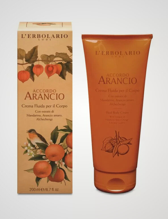 Крем-флюид для тела с ароматом цитруса Accordo Arancio 200 мл LERBOLARIO Accordo Arancio Fluid Body Cream Крем 200 мл