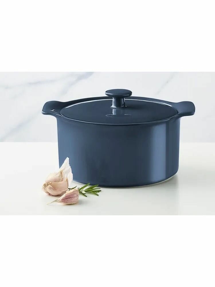 Кастрюля с крышкой 1,3 л, фарфор, Maxwell & Williams, Indulgence, синий