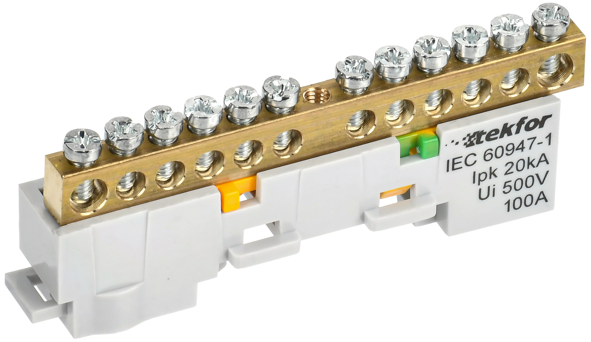 TEKFOR Шина PE земля неизолированная на универсальном держателе 6х9-12-Ж IEK IEK TF-NN10-12-DL-K05