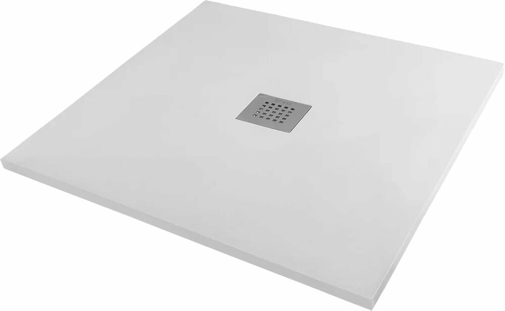 Поддон для душа Starohome Solid 1237419 80x80 см, из литьевого мрамора, квадратный, низкий, с антискользящим покрытием