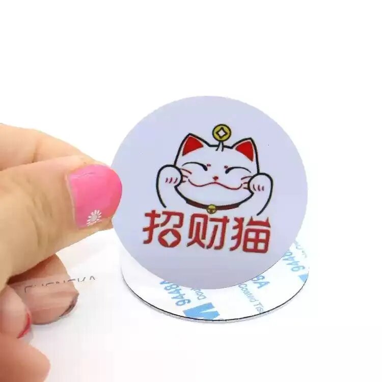 Ключ для домофона T5577 метка наклейка 40 мм на мобильный телефон (1шт) RFID 125kHz EM-Marin - перезаписываемая заготовка из ПВХ для копирования бесконтактных брелков и карт .