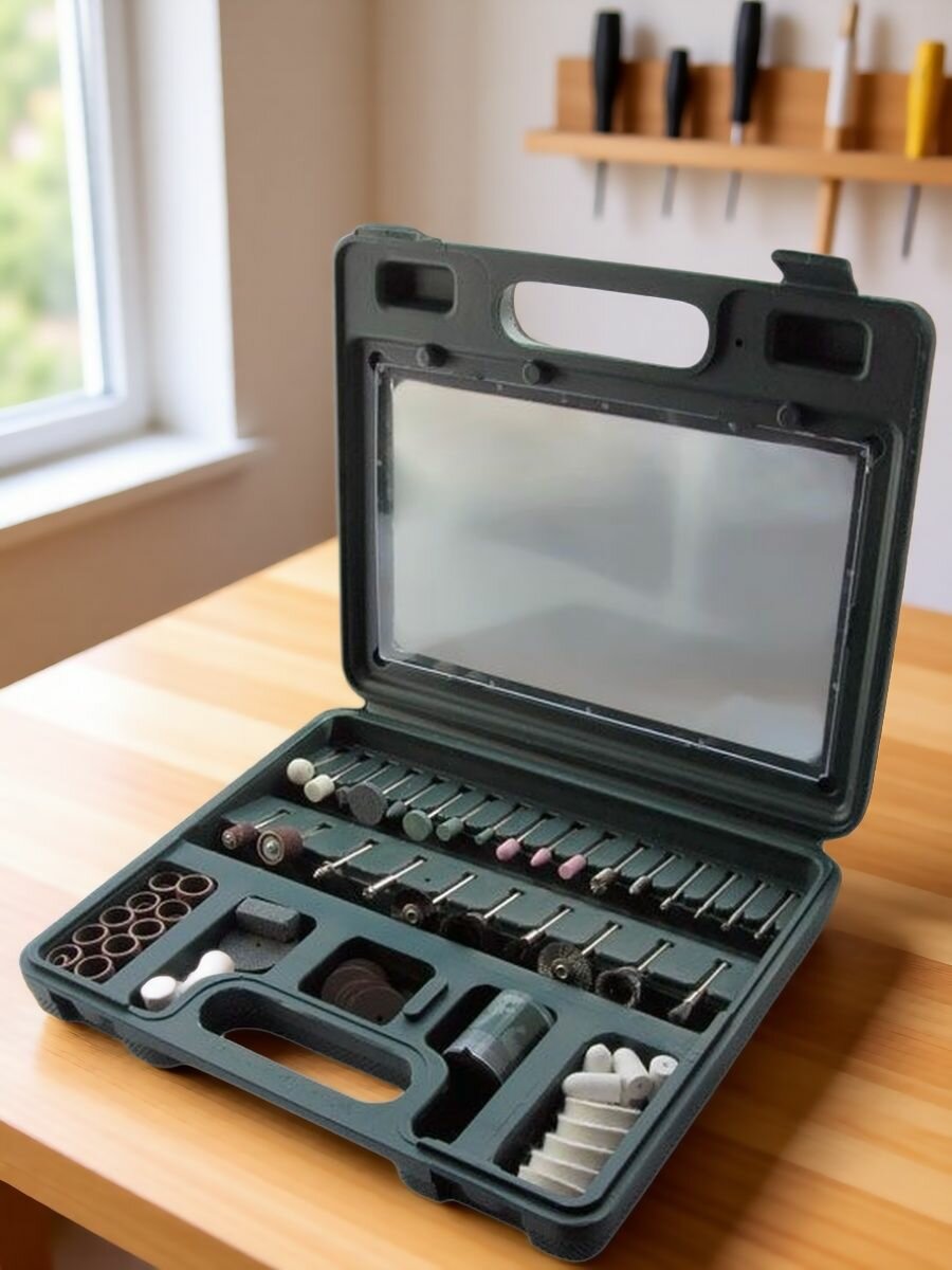 Корщетки/шарошки 100шт, набор в чемод.