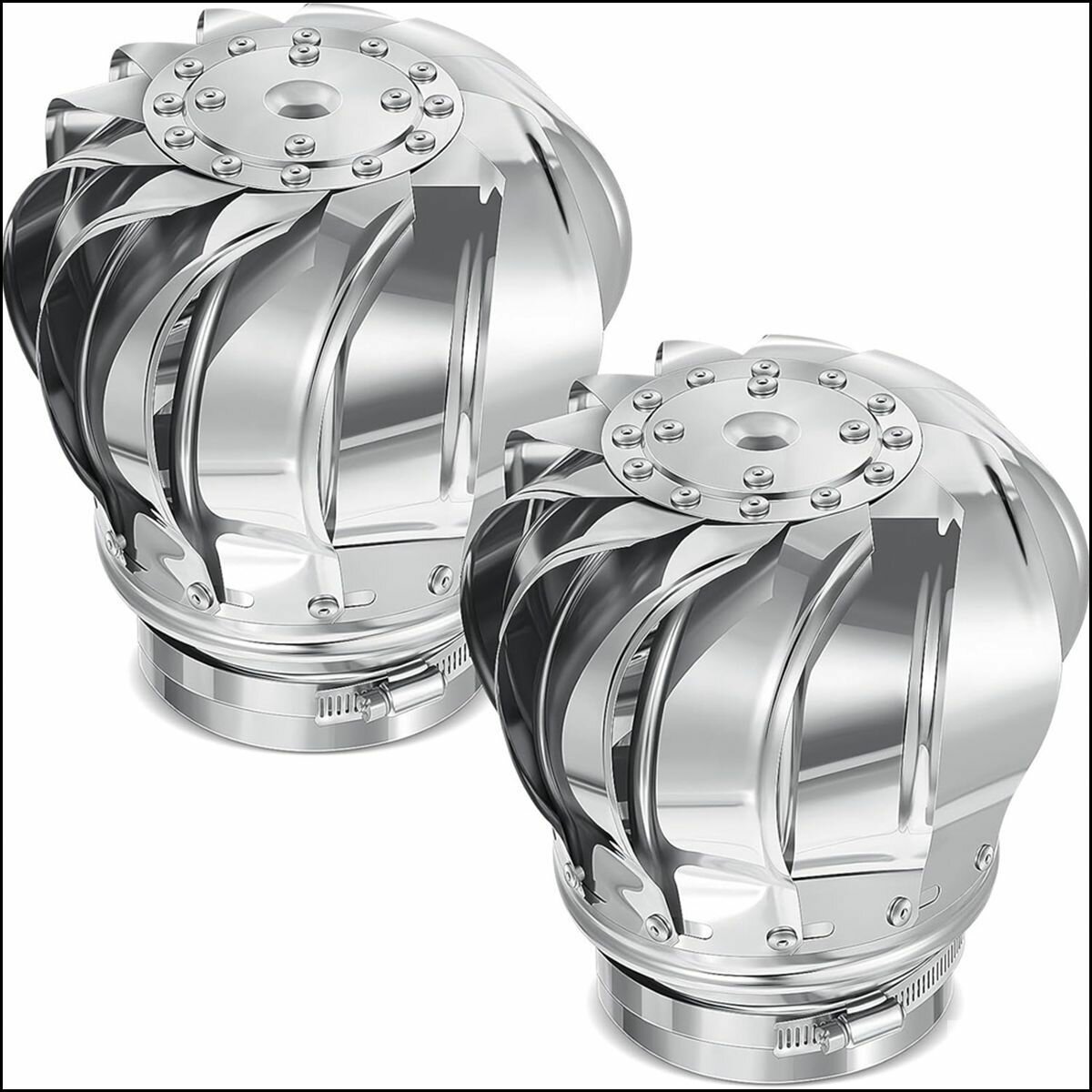 2 Шт, 110 Мм, Без Электропривода, Крышный Вентилятор, Ветряные Турбины, Вентиляционное Отверстие На Чердаке