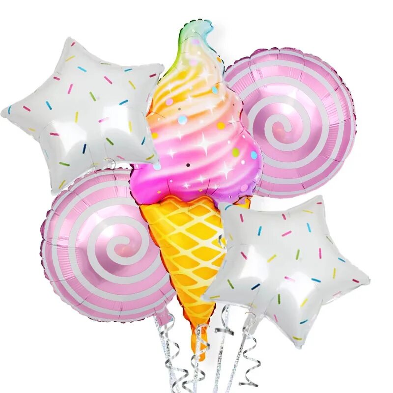 Сладкий пончик, мороженое, торт, фольгированные шары, любовь, гелиевый шар, украшение для детского душа, дня рождения, детская игрушка, цифровая фигурка Globo