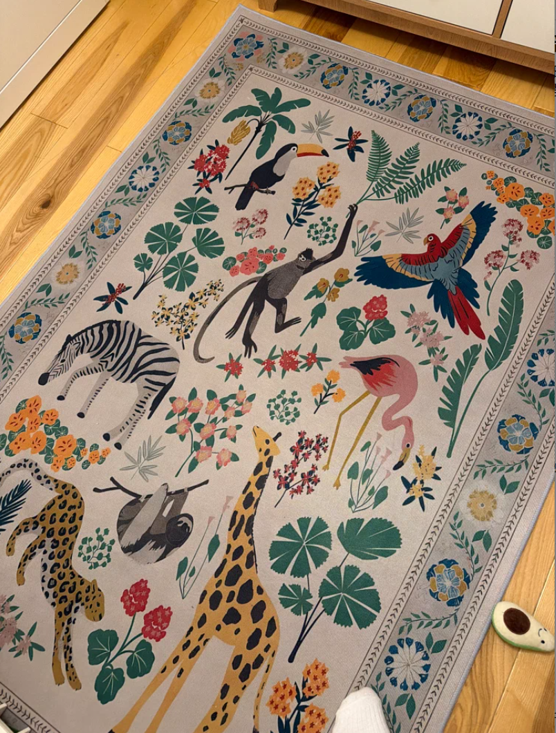 Ковер "Mira" Y198, детский, с животными, разноцветный, 120 см x 180 см