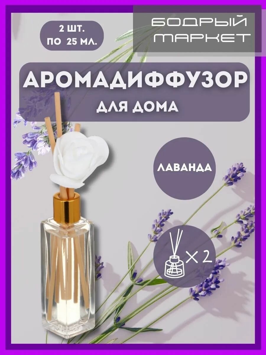 Аромадиффузор для дома с ароматом Лаванды 2 шт. по 25 мл.