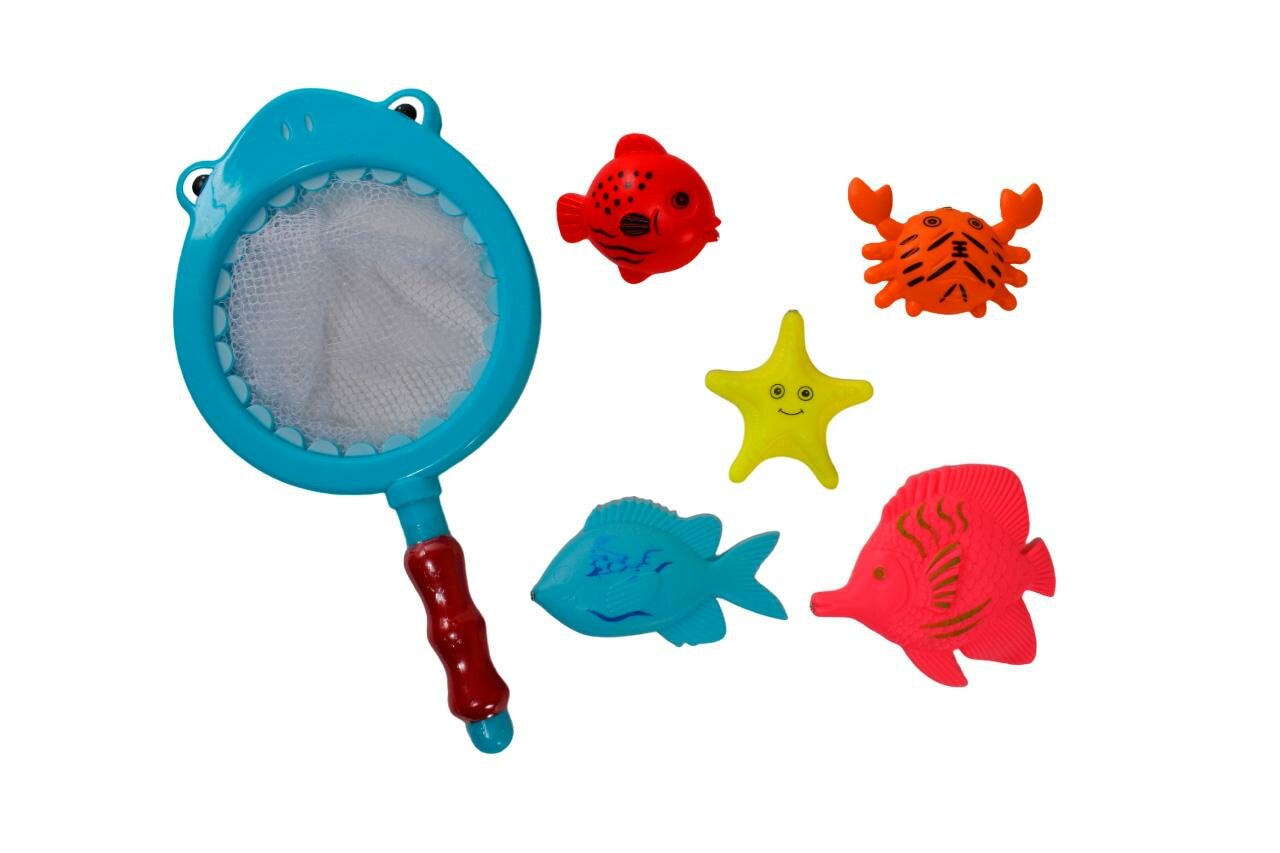 Набор игрушек для купания 'Поймай рыбку', 6 предметов, ПВХ, яркие цвета