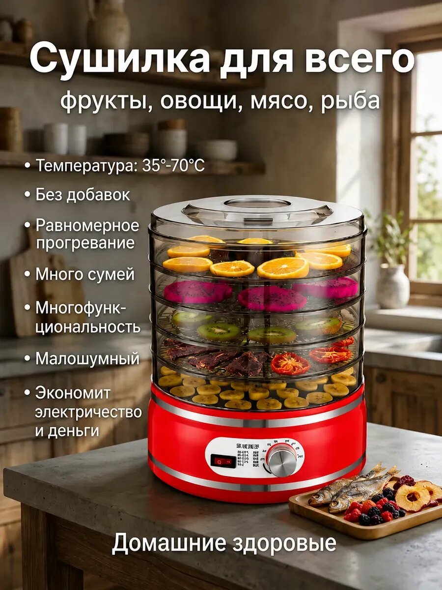 Сушилка для овощей и фруктов электрическая дегидратор ￼