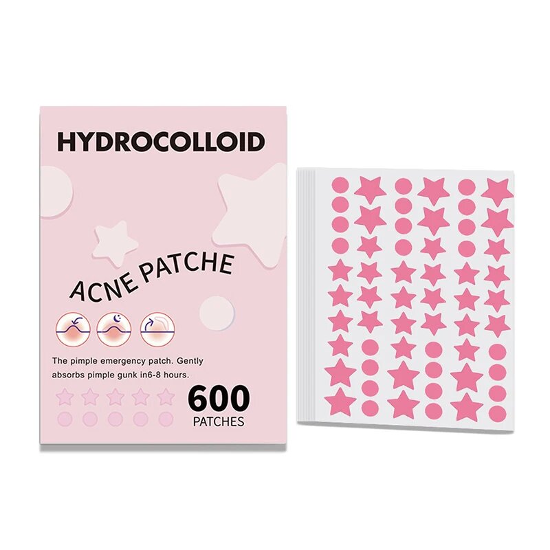 Патчи от прыщей Hydrocolloid, 600 шт, Pink