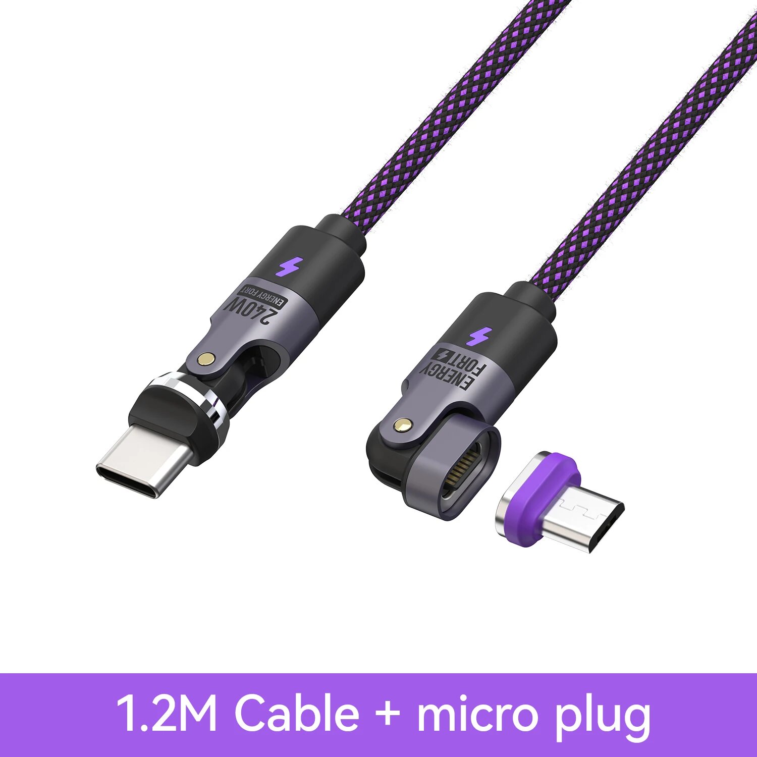 Кабель UGREEN/Anker Для Быстрой Зарядки PD3.1, 240 Вт, 5 А, Type-C, Поворотный, Для iPhone, MacBook